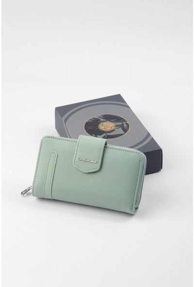 Cengiz Pakel Orta Boy Kadın Cüzdan Açık Yeşil 65256