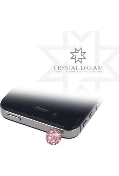 Crystal Dream Taşlı Pembe Sphere Telefon Küpesi