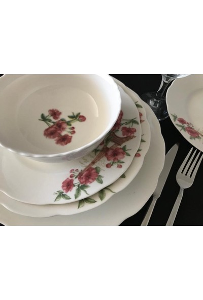  Kütahya Porselen Bone 24 Parça Yemek Seti