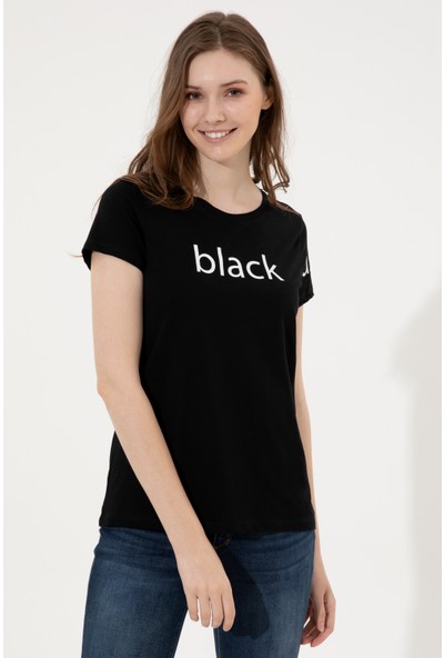 U.S. Polo Assn. Bayan Siyah T Shirt 50248142-VR046