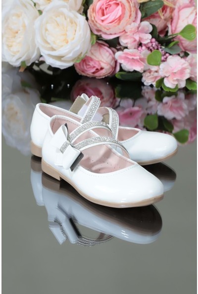 Kidessa 1119 Kız Çocuk Bantlı Babet Ayakkabı - NKT01119-BEYAZ-27