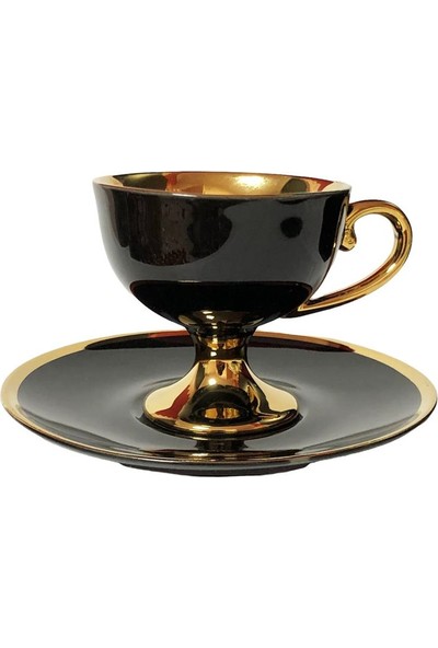 Arter Home Victoria Serisi Siyah 6'lı Fincan Takımı Arter Home Victoria Serisi Siyah 6'lı Fincan Takımı