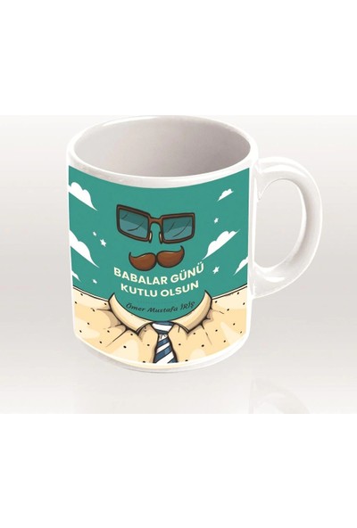 Anı Göknar Babalar Günü Isme Özel Dekoratif Kupa Bardak