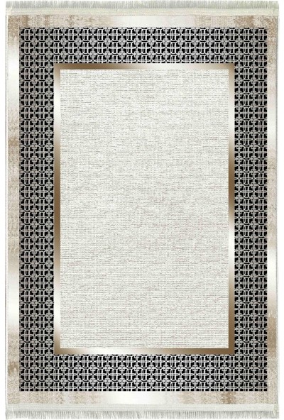 Pandora Halı M6116 Tay Tüyü Dijital Baskı Pamuk Dokuma Kaymaz Taban Halı - Siyah-Bej - 100 x 200 cm Pandora Halı M6116 Tay Tüyü Dijital Baskı Pamuk Dokuma Kaymaz Taban Halı - Siyah-Bej - 100 x 200 cm