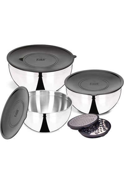 Yms 9 Parça Çelik Karıştırma Saklama Kabı