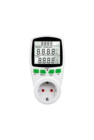 UniChrome Dijital Wattmetre Enerji Sarfiyat Ölçer Tüketim Ölçer 220V Priz 16A 3680W UniChrome Dijital Wattmetre Enerji Sarfiyat Ölçer Tüketim Ölçer 220V Priz 16A 3680W