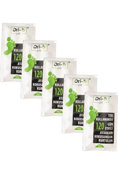 Ori-B Life Ayakkabı Koku Önleyici Toz 15 gr x 5