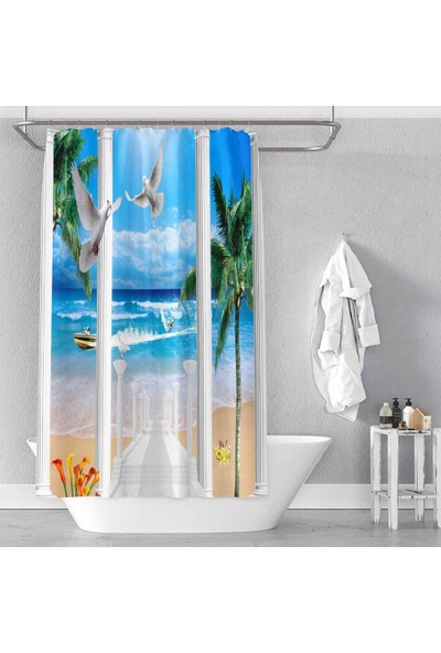 Yilegou Kancalı Su Geçirmez Duş Perdesi (Yurt Dışından)