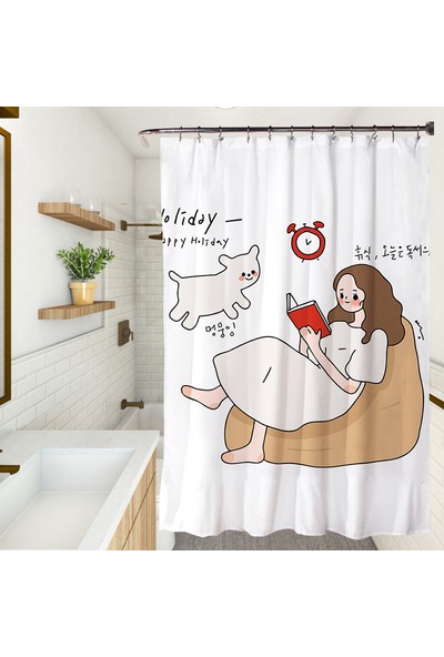 Yilegou Kancalı Su Geçirmez Duş Perdesi (Yurt Dışından)