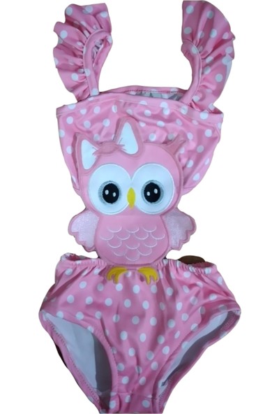 My Kids Baykuş Baskılı Pembe Kız Bebek Çocuk Mayokini My Kids Baykuş Baskılı Pembe Kız Bebek Çocuk Mayokini