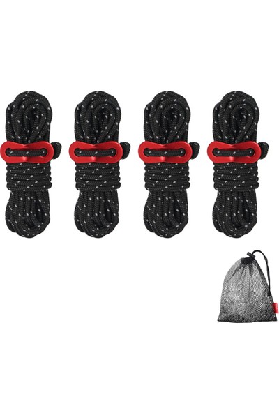 4 Adet 3.5m * 4mm Kamp Yansıtıcı Çadır Halatları Set(Yurt Dışından)