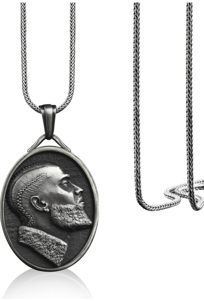 Bysilverstone Nipsey Hussel Madalyon Gümüş Kolye