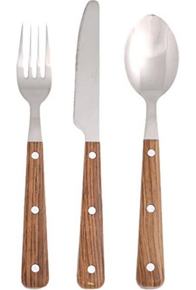 Porland Woodea 18 Parça Yemek Çatal Kaşık Bıçak Takımı