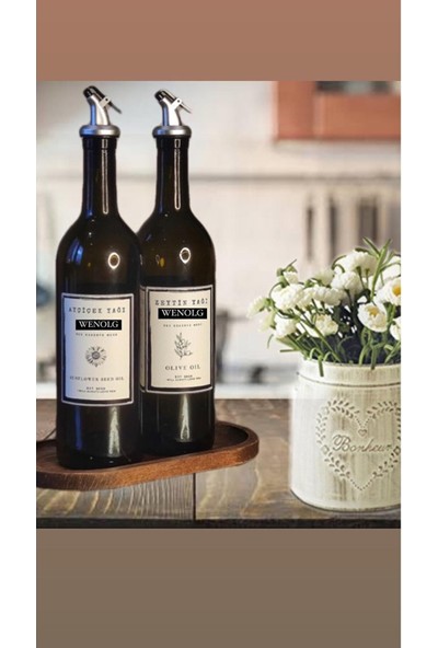 Wenolg Amber 2'li 750 ml Zeytinyağı Sıvıyağ Şişesi Yağdanlık Yağlık 750ML Wenolg Amber 2'li 750 ml Zeytinyağı Sıvıyağ Şişesi Yağdanlık Yağlık 750ML
