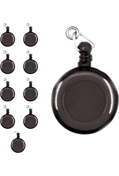 Inox Yoyo Yaka Kartlığı Yuvarlak 10 Adet Siyah Inox Yoyo Yaka Kartlığı Yuvarlak 10 Adet Siyah