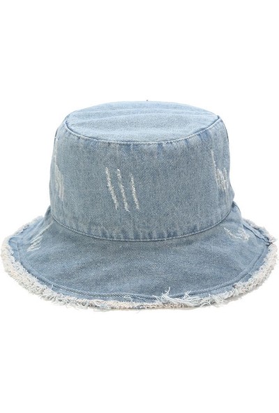 Hsexcel Vintage Yırtık Kovboy Sert Kenarlı Balıkçı Şapkası Açık Güneş Şapkası (Yurt Dışından)