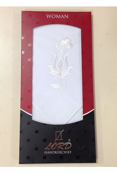 Lord Nakışlı Poplin Bayan Mendil
