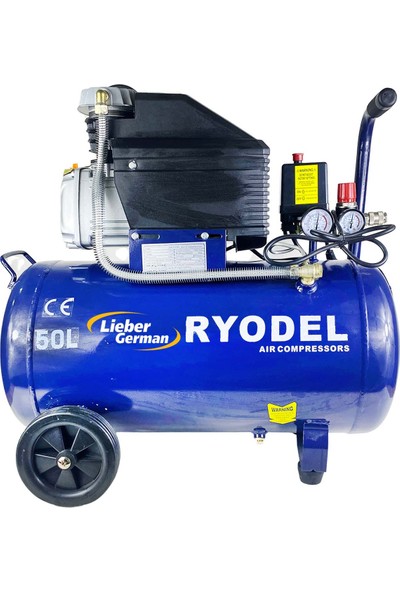 Lieber German Ryodel Serisi 50 Litre 8 Bar 2,5 Hp Motor Gücü 50 Litre Hava Kompresörü (Made In Germany) Lieber German Ryodel Serisi 50 Litre 8 Bar 2,5 Hp Motor Gücü 50 Litre Hava Kompresörü (Made In Germany)