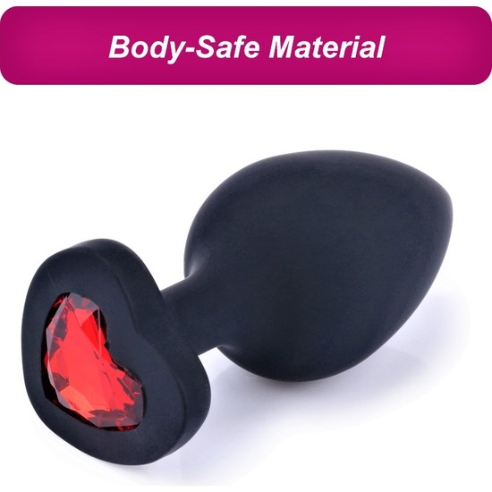 Joytoy Kalp Şekilli Siyah Silikon Anal Tıpa Medium Orta Boy Fiyatı