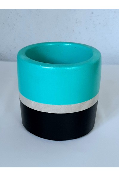 Tzcn Çift Renkli Silindir Beton Saksı 2'li Set Renkli Beton Saksı Nil Yeşili - Siyah Çiçekler Dahildir Tzcn Çift Renkli Silindir Beton Saksı 2'li Set Renkli Beton Saksı Nil Yeşili - Siyah Çiçekler Dahildir