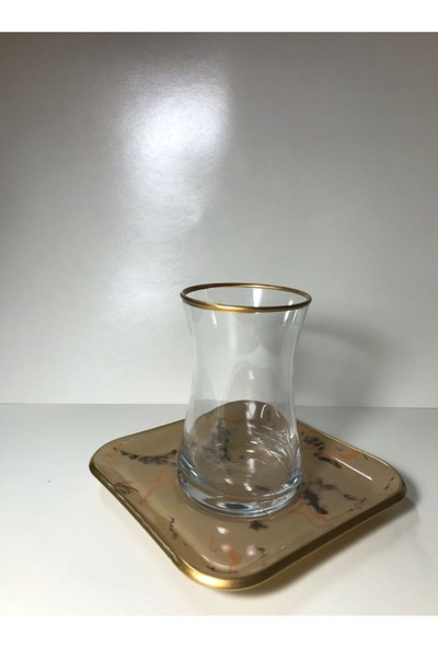 Yaldızlı Çay Bardağı Seti 6'lı Çay Bardağı Seti