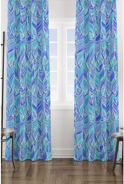 Dijital Baskılı Tek Taraflı Dekoratif Fon Perdesi