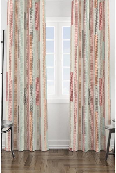 Dijital Baskılı Tek Taraflı Dekoratif Fon Perdesi