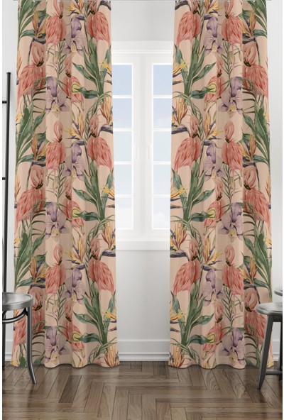 Dijital Baskılı Tek Taraflı Dekoratif Fon Perdesi