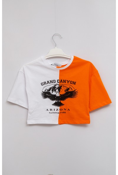 Giysa Grand Canyon Baskılı Pamuklu Oranj T-Shirt Giysa Grand Canyon Baskılı Pamuklu Oranj T-Shirt