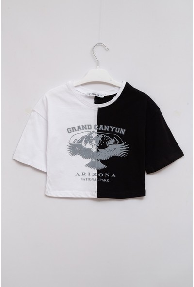Giysa Grand Canyon Baskılı Pamuklu Siyah Kız T-Shirt Giysa Grand Canyon Baskılı Pamuklu Siyah Kız T-Shirt