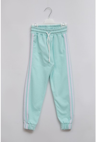 Giysa Çift Şerit Detaylı Ipli Mint Eşofman Altı