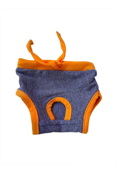 Kemique Orange Blue Stripes Kemique's Secret Kedi Iç Çamaşırı Regl Külot Don Kemique Orange Blue Stripes Kemique's Secret Kedi Iç Çamaşırı Regl Külot Don