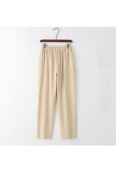 Hausen Keten Erkek Keten Düz Pantolon Keten (Yurt Dışından)