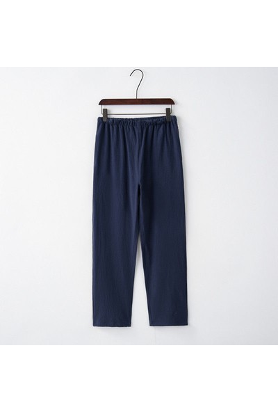 Hausen Gevşek Düz Erkek Keten Pantolon (Yurt Dışından)