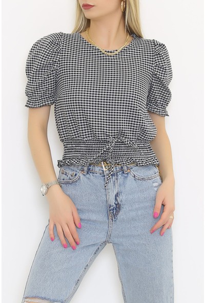 Altı Lastikli Bluz Siyah - 1430.155.