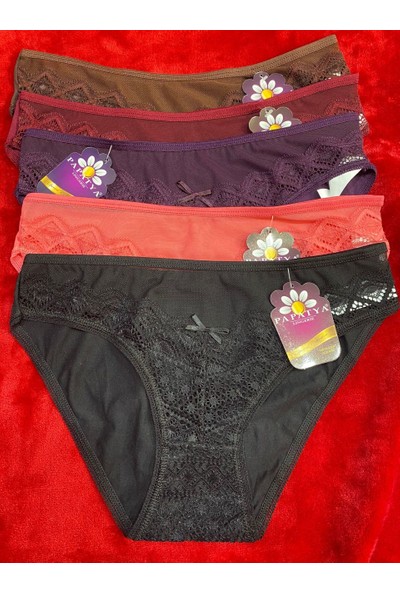Papatya Kadın Ön Dantelli Külot 3'lü