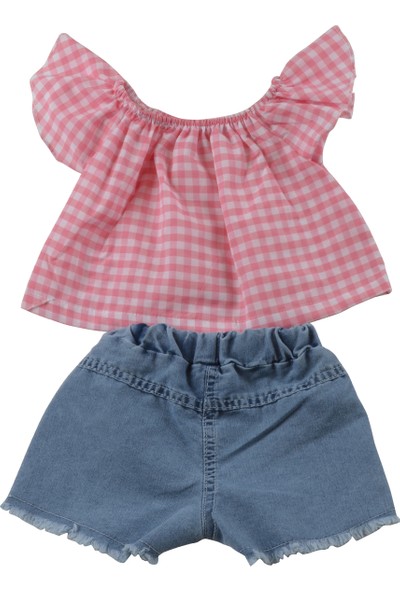 MG Mini Giyim Kot Şortlu Bebek Takım