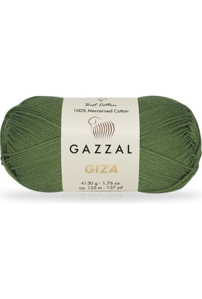 Gazzal 50GR Gazzal Giza Merserize El Örgü Ipleri YEŞIL-2462 Gazzal 50GR Gazzal Giza Merserize El Örgü Ipleri YEŞIL-2462