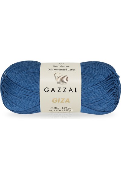 Gazzal 50GR Gazzal Giza Merserize El Örgü Ipleri LACIVERT-2475 Gazzal 50GR Gazzal Giza Merserize El Örgü Ipleri LACIVERT-2475