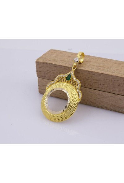 latif kuyumcu 14 Ayar Altın Yeşil Taşlı Çeyrek Altın Çerçeve Kolye Ucu LKKLY1029 latif kuyumcu 14 Ayar Altın Yeşil Taşlı Çeyrek Altın Çerçeve Kolye Ucu LKKLY1029
