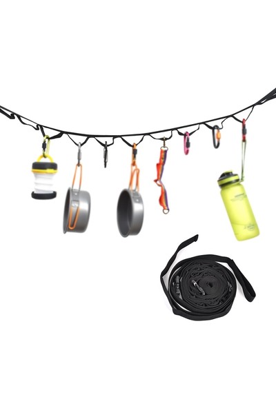 Szykd Açık Kamp Çadırları Depolama Çamaşırları 19 Yüzük Vahşi Kamp Kayışları Kordon Uzunluk 4.3m Siyah (Yurt Dışından) Szykd Açık Kamp Çadırları Depolama Çamaşırları 19 Yüzük Vahşi Kamp Kayışları Kordon Uzunluk 4.3m Siyah (Yurt Dışından)