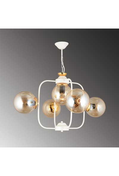 Seren Beyaz 4+1 Bal Glop Camlı Lüks AVIZE1768 Seren Beyaz 4+1 Bal Glop Camlı Lüks AVIZE1768