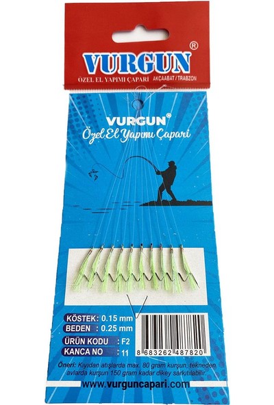 80GR Atarlı Istavrit Çaparisi F2 80GR Atarlı Istavrit Çaparisi F2