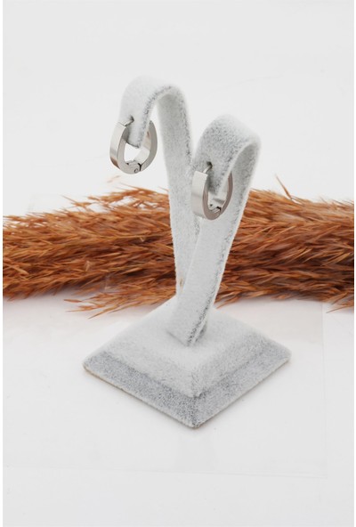 Kadın Çelik Basic Geometrik 1.5 cm Elips Moldel Klipsli Küpe Kadın Çelik Basic Geometrik 1.5 cm Elips Moldel Klipsli Küpe