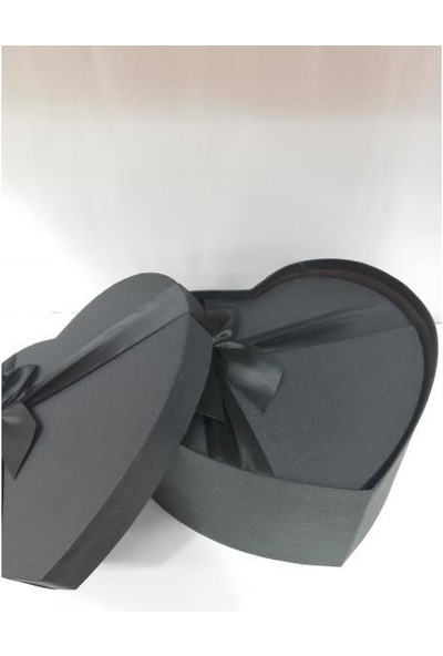 NVZ 3lü Kalpli Kutu Siyah Renk Dekoratif Hediyelik NVZ 3lü Kalpli Kutu Siyah Renk Dekoratif Hediyelik