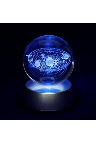NVZ 3D Işıklı Gezegen Cam Küre Dekoratif Hediyelik NVZ 3D Işıklı Gezegen Cam Küre Dekoratif Hediyelik