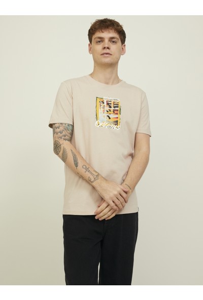 Jack & Jones Bisiklet Yaka Baskili Tisört