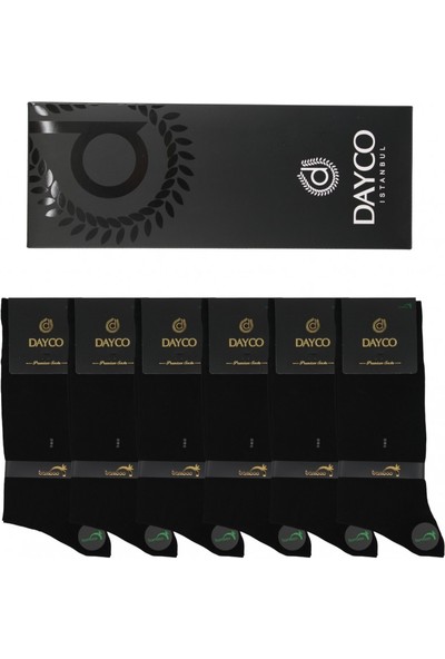 Dayco Siyah Renk Yazlık Soket Erkek Bambu Çorap 6'lı Set Battal Dayco Siyah Renk Yazlık Soket Erkek Bambu Çorap 6'lı Set Battal