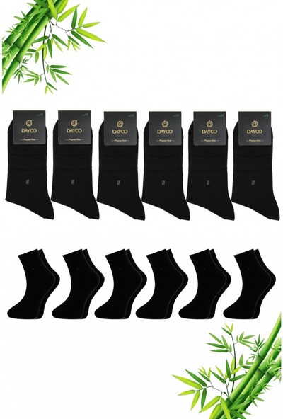 Dayco Siyah Renk Yazlık Yarım Konç Erkek Bambu Çorap 6'lı Set Dayco Siyah Renk Yazlık Yarım Konç Erkek Bambu Çorap 6'lı Set