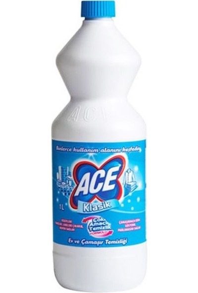 Ace Çamaşır Suyu 1 Lt Normal x 18 Adet Ace Çamaşır Suyu 1 Lt Normal x 18 Adet